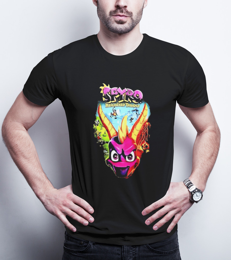 Spyro Reignited Trilogy PlayStation Game Dragon Character Image T-Shirt