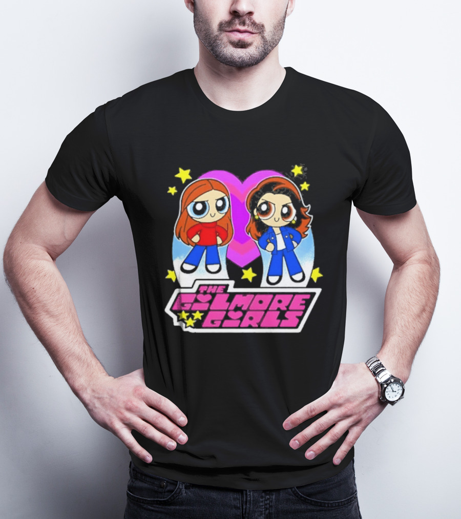The Gilmore Girls Characters As Powerpuff Girls With Stars T-Shirt