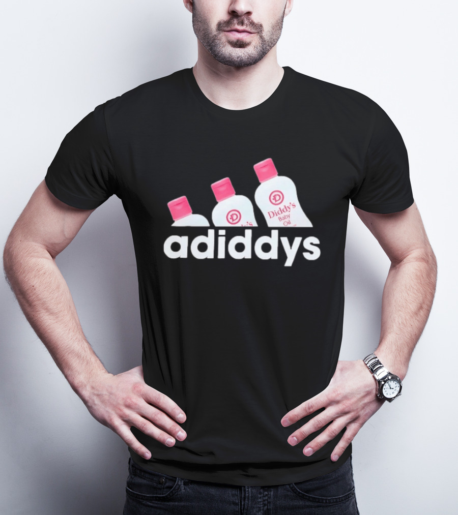 Adiddys Diddy's Baby Oil Meme Bottles T-Shirt