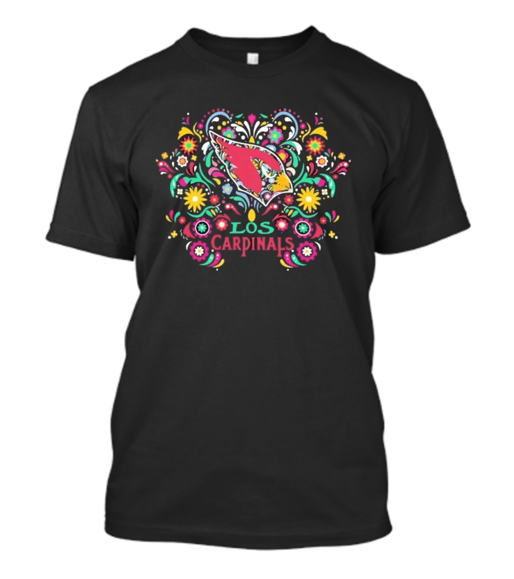 Arizona Cardinals 2026 Dia De Los Muertos Floral Los Cardinals T-Shirt