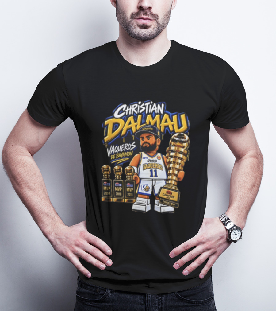 Christian Dalmau Vaqueros De Bayamon Jeep MVP Finals Champion Lego T-Shirt