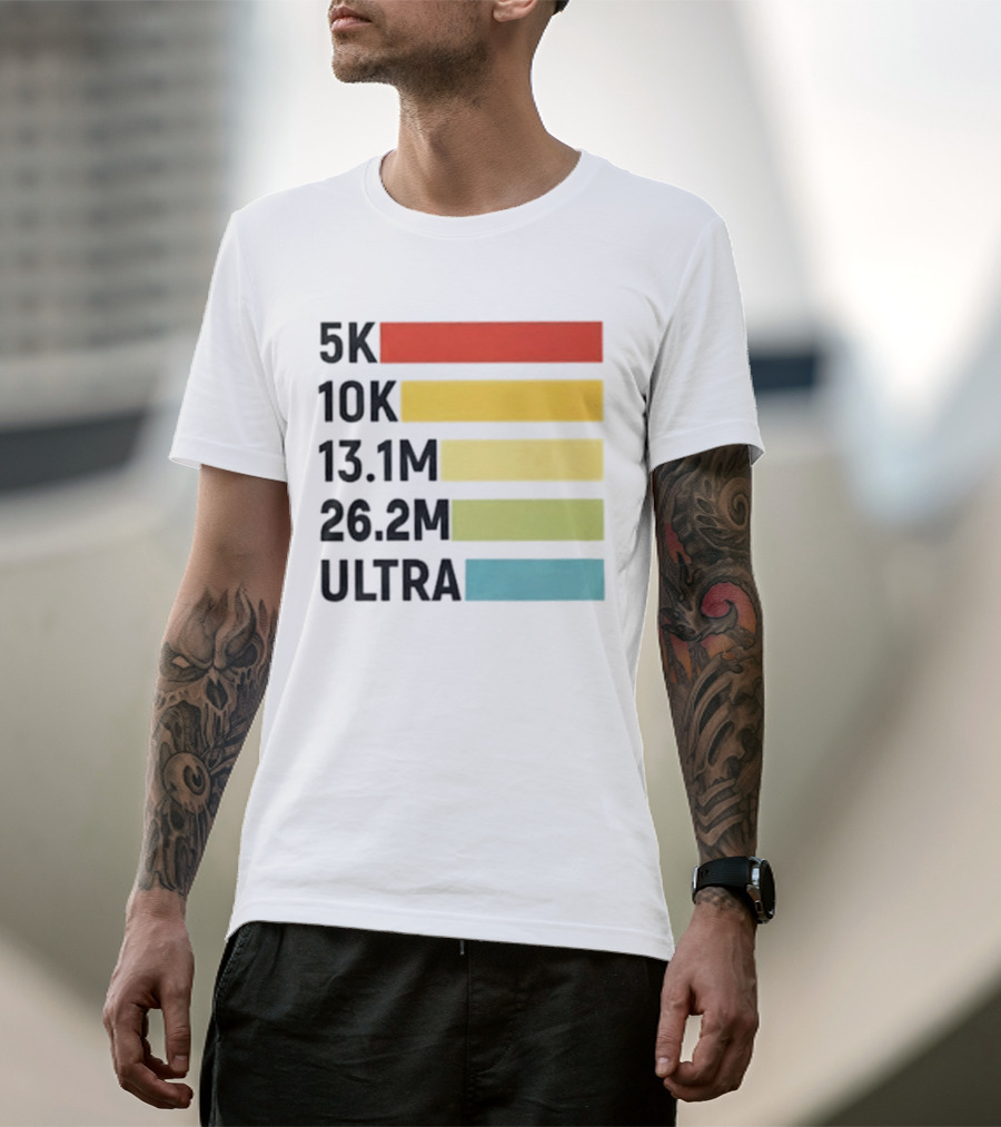 5K 10K 13.1M 26.2M Ultra Running Distance Chart T-Shirt