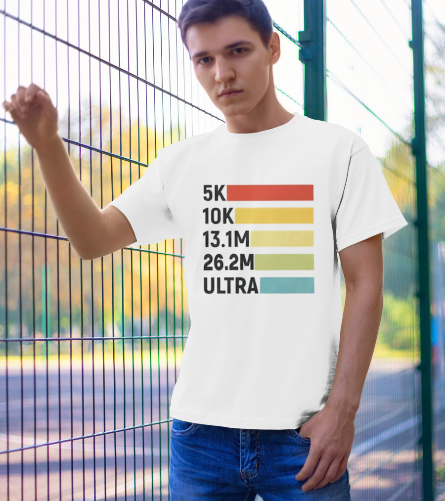 5K 10K 13.1M 26.2M Ultra Running Distance Chart T-Shirt