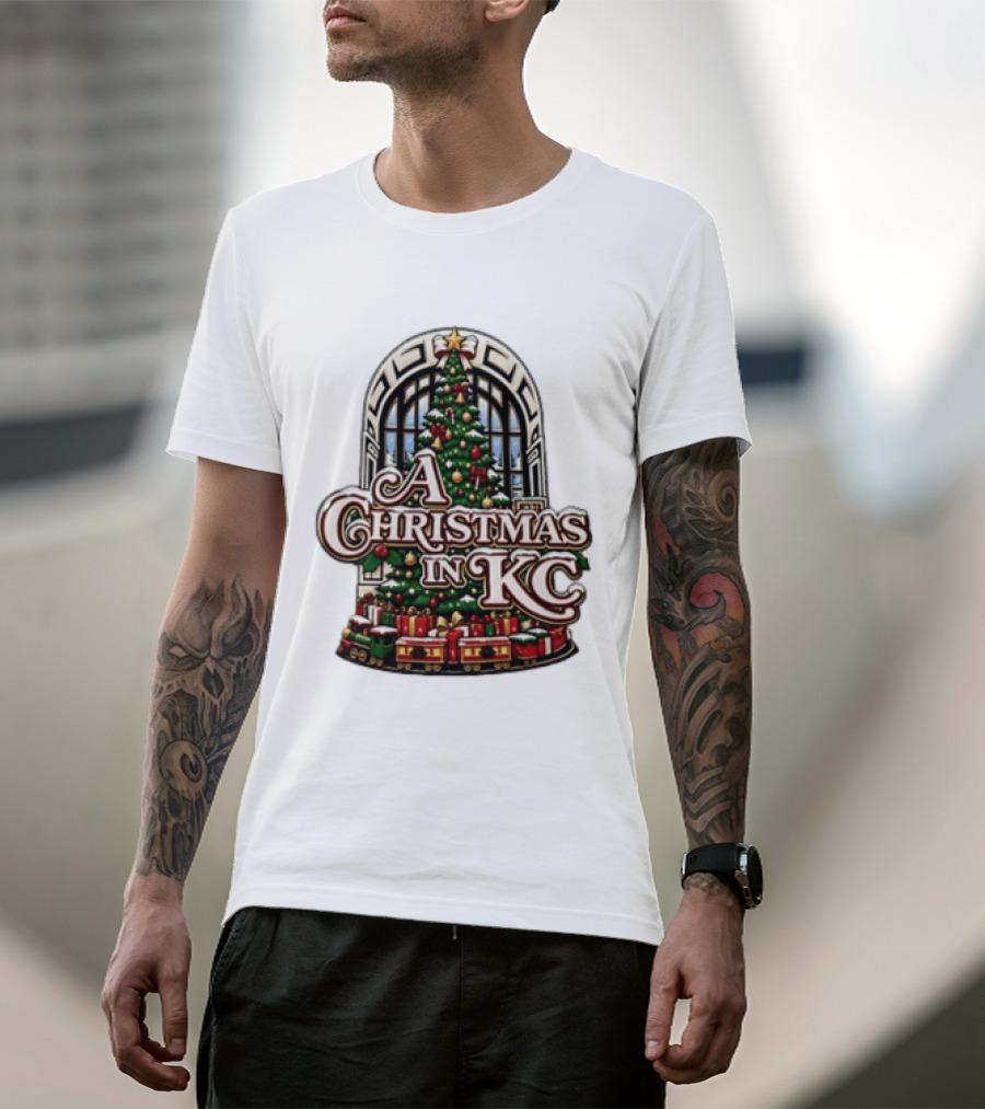 A Christmas In KC Union Station Kansas City Holiday Tree T-Shirt