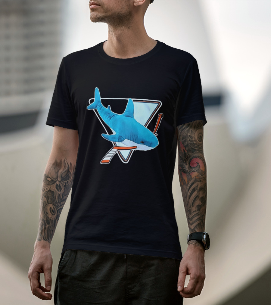 San Jose Sharks Hockey Stick Triangle Plush Toy T-Shirt