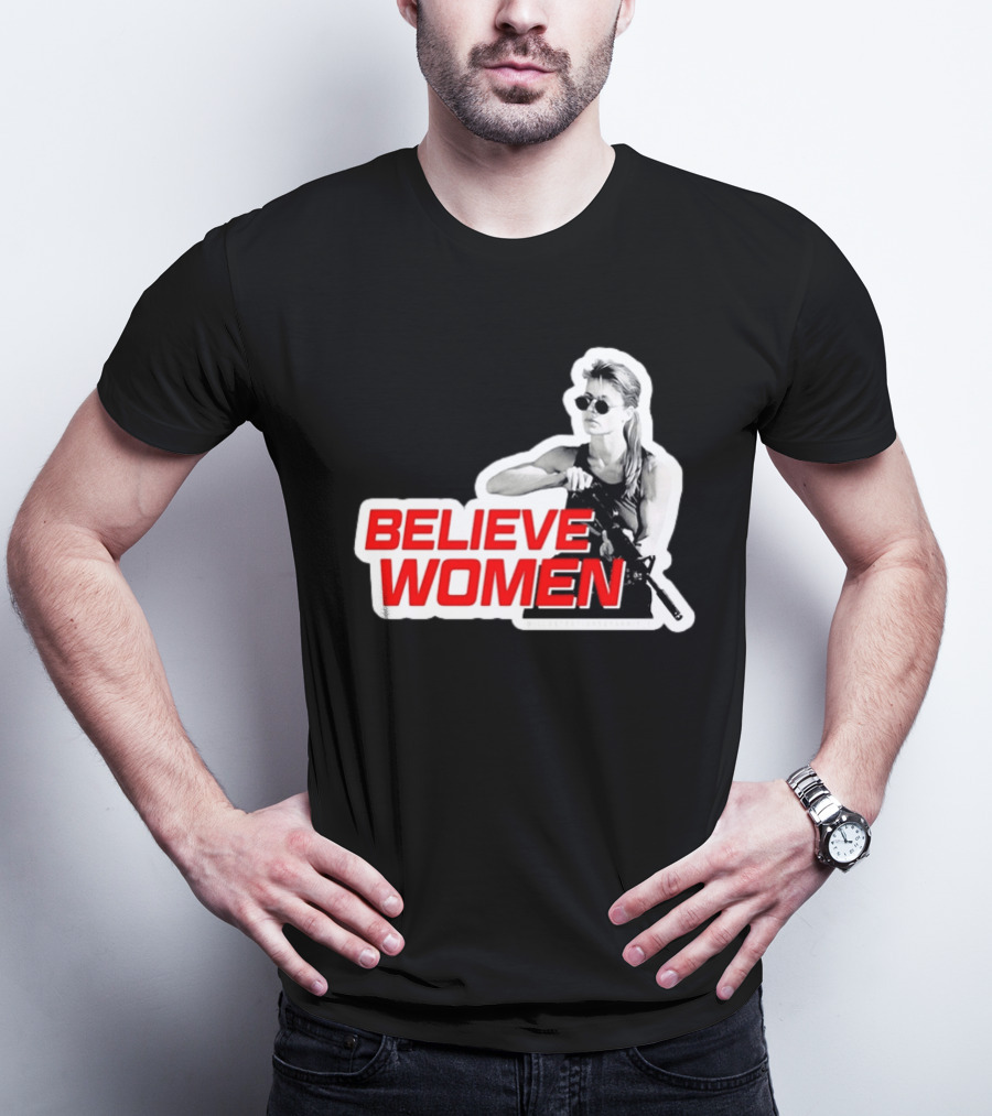 Believe Women Sarah Connor Terminator Halftone T-Shirt