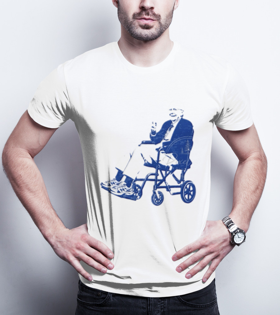 Kentucky Political Humor Go For Two Finger Man In Wheelchair Sneakers T-Shirt