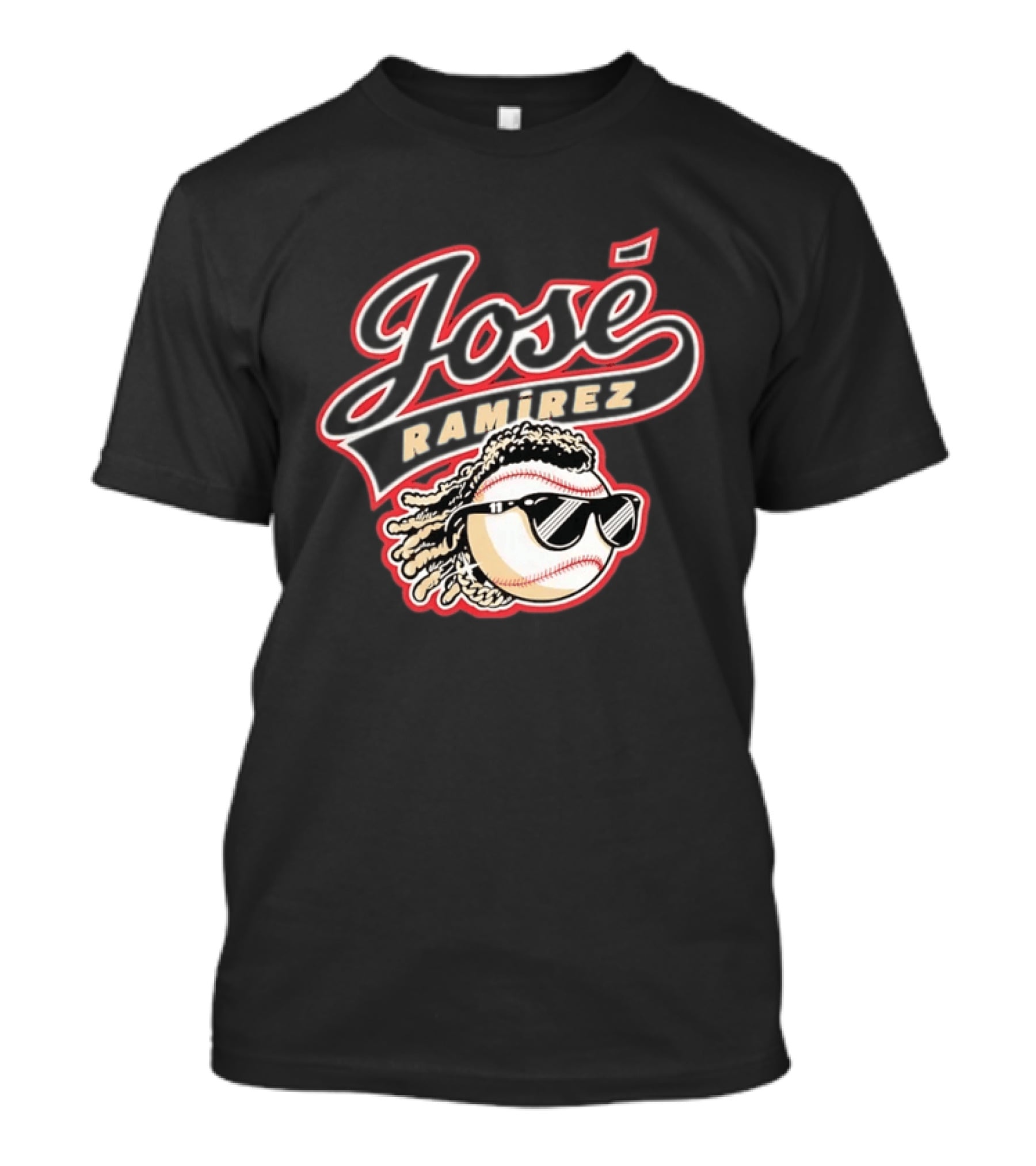 José Ramírez Cleveland Guardians Baseball Player Cool Baseball Icon With Sunglasses T-Shirt