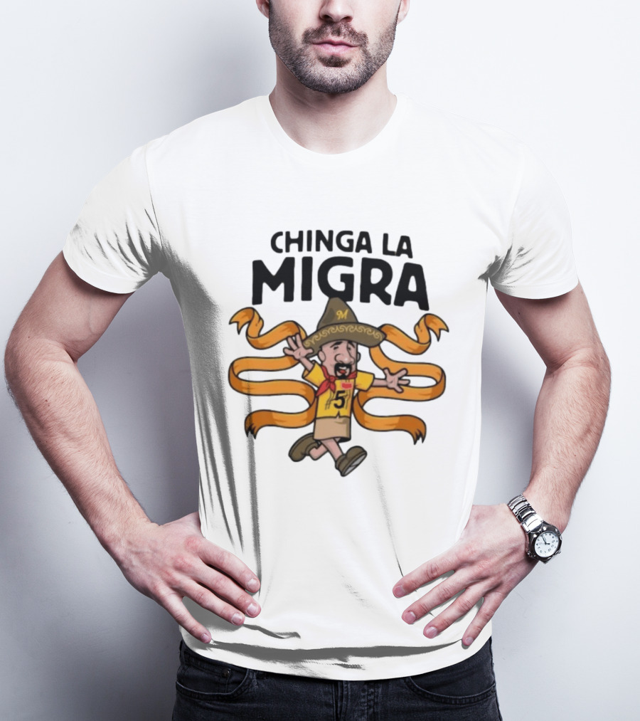 Chinga La Migra Cartoon Number 5 Sombrero T-Shirt