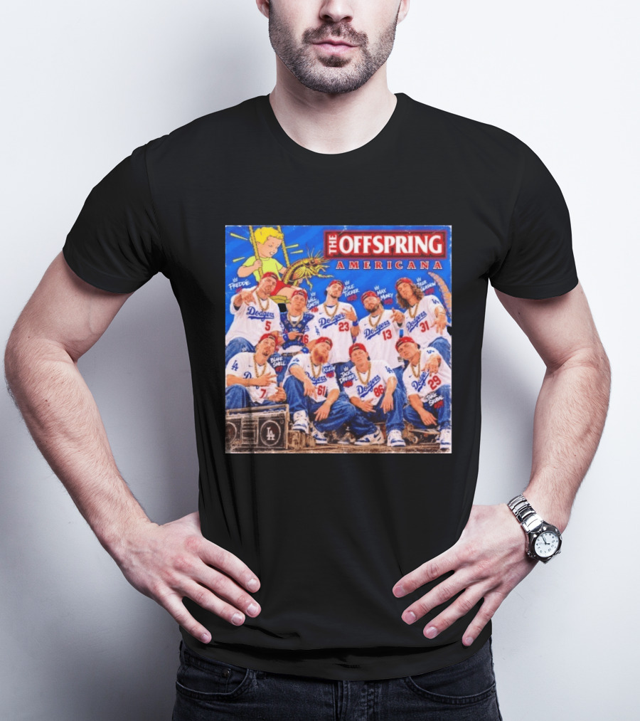 The Offspring Americana Dodgers Players Freddie Klein May Tride Tucek Vante Manny Salty Blake Joey T-Shirt