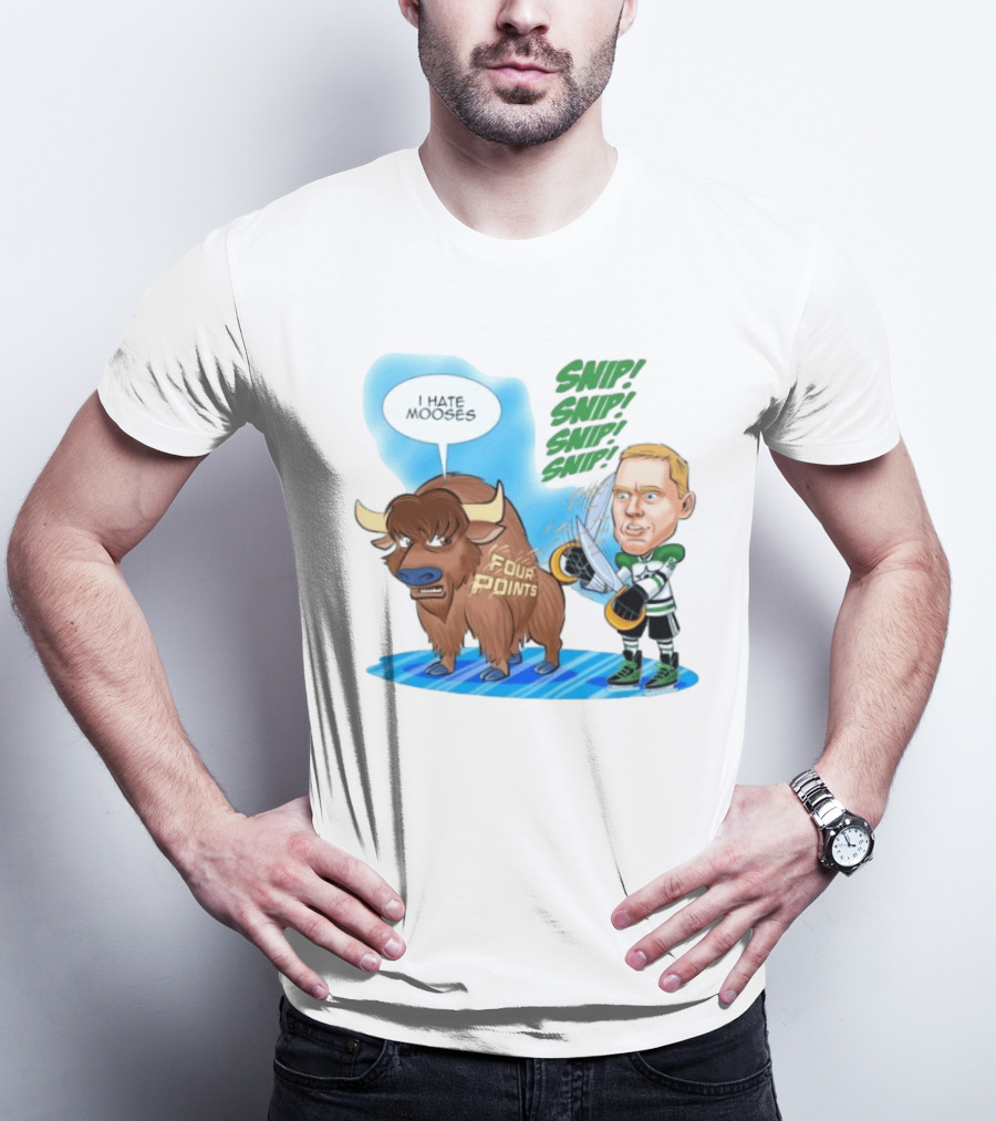 Dallas Stars No 96 I Hate Mooses Four Points Chip Chop Caricature T-Shirt