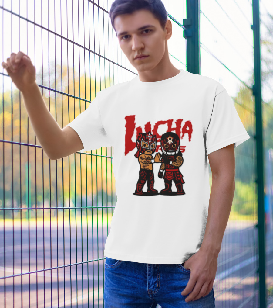 Penta El Zero Miedo Rey Fenix Lucha Bros Chibi Luchadores High Five T-Shirt
