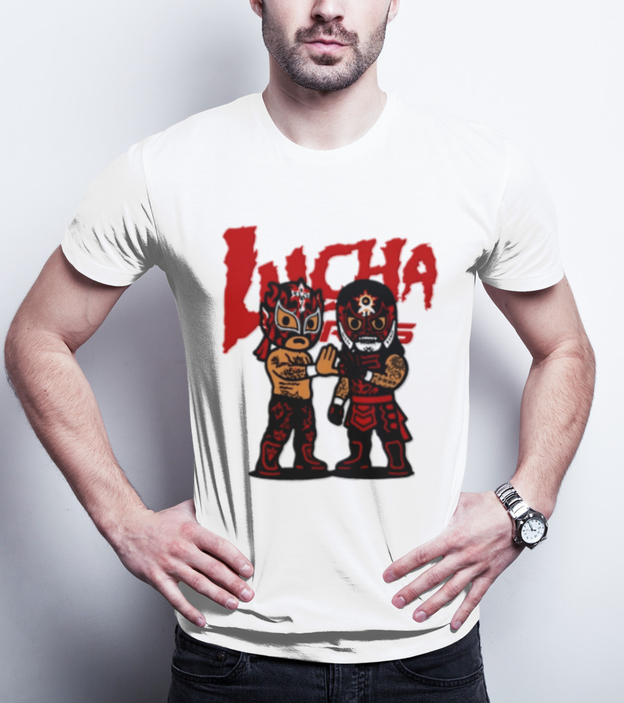 Penta El Zero Miedo Rey Fenix Lucha Bros Chibi Luchadores High Five T-Shirt