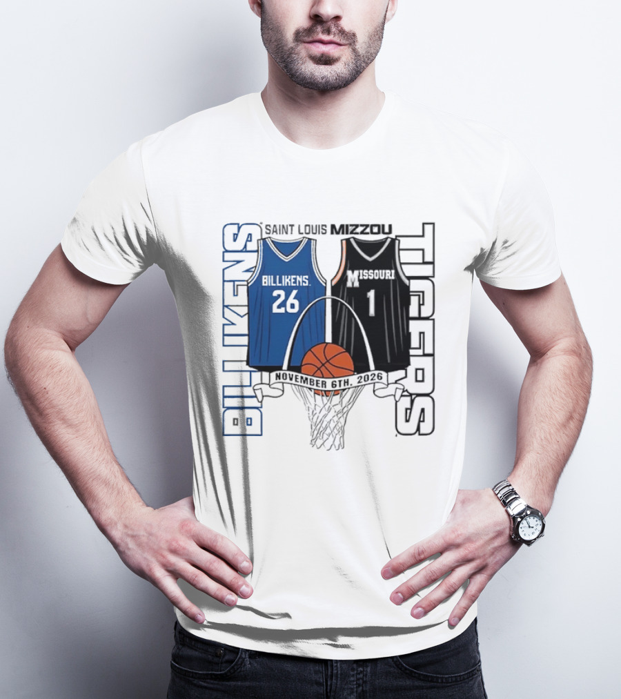 Saint Louis Billikens Vs Missouri Tigers Basketball November 6th 2026 T-Shirt