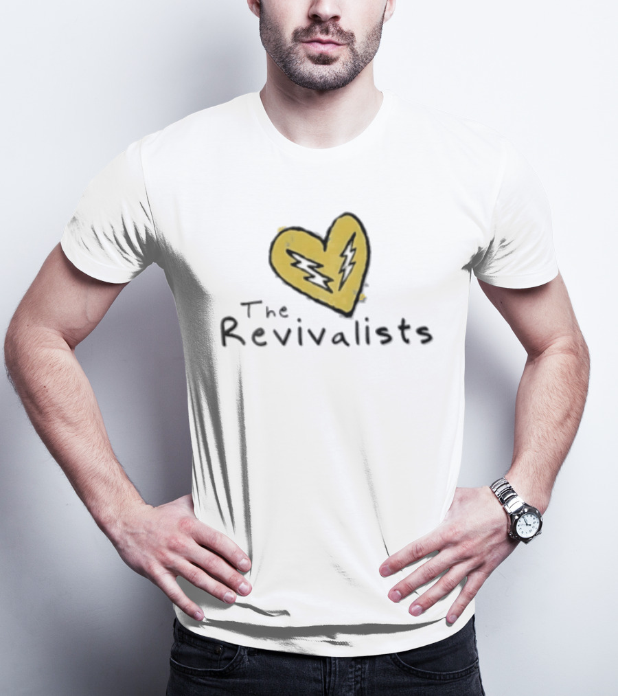 The Revivalists Yellow Heart With Lightning Bolts T-Shirt