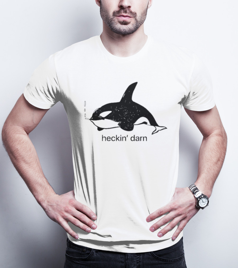 Whale Smoking Cigars Heckin' Darn T-Shirt