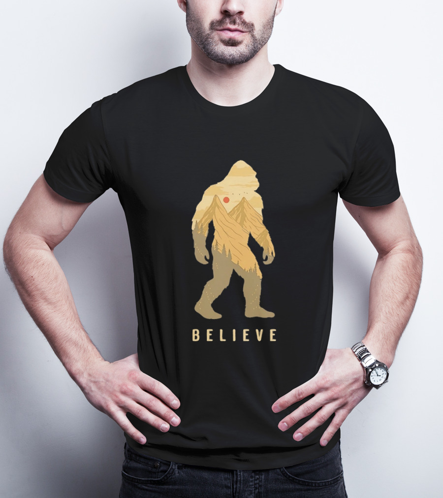 Believe Bigfoot Mountain Sasquatch T-Shirt
