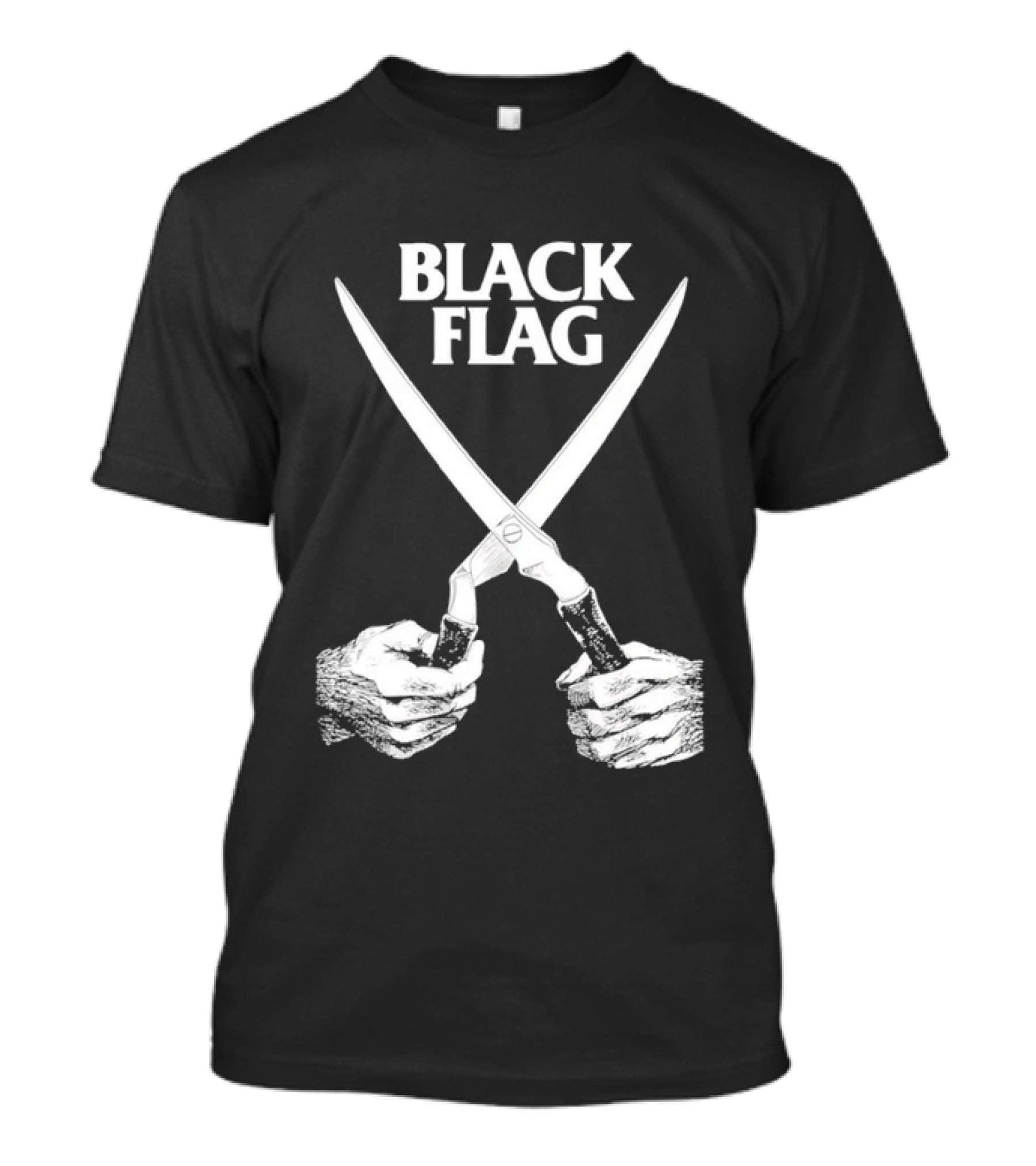 Black Flag Scissors Punk Rock Raymond Pettibon T-Shirt
