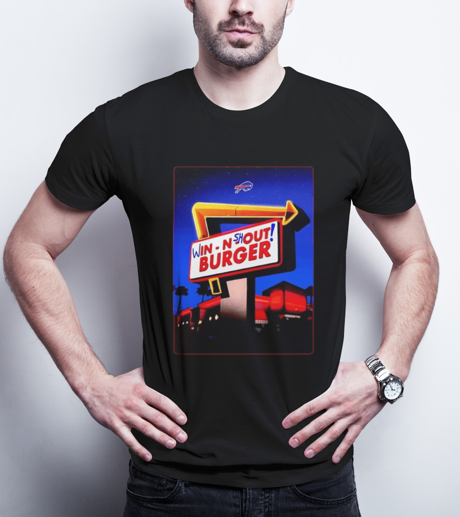 Buffalo Bills Win N Shout Burger Victory T-Shirt