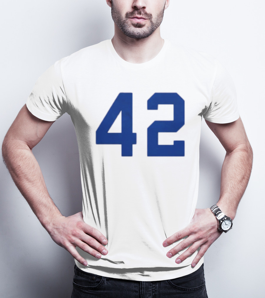 2026 LA Dodgers Jackie Robinson 42 Jersey Giveaway Event T-Shirt