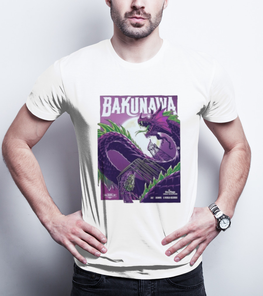Bakunawa Project Purple Six Flags Great Adventure Roller 32 Stories 100 MPH 6 World Records T-Shirt
