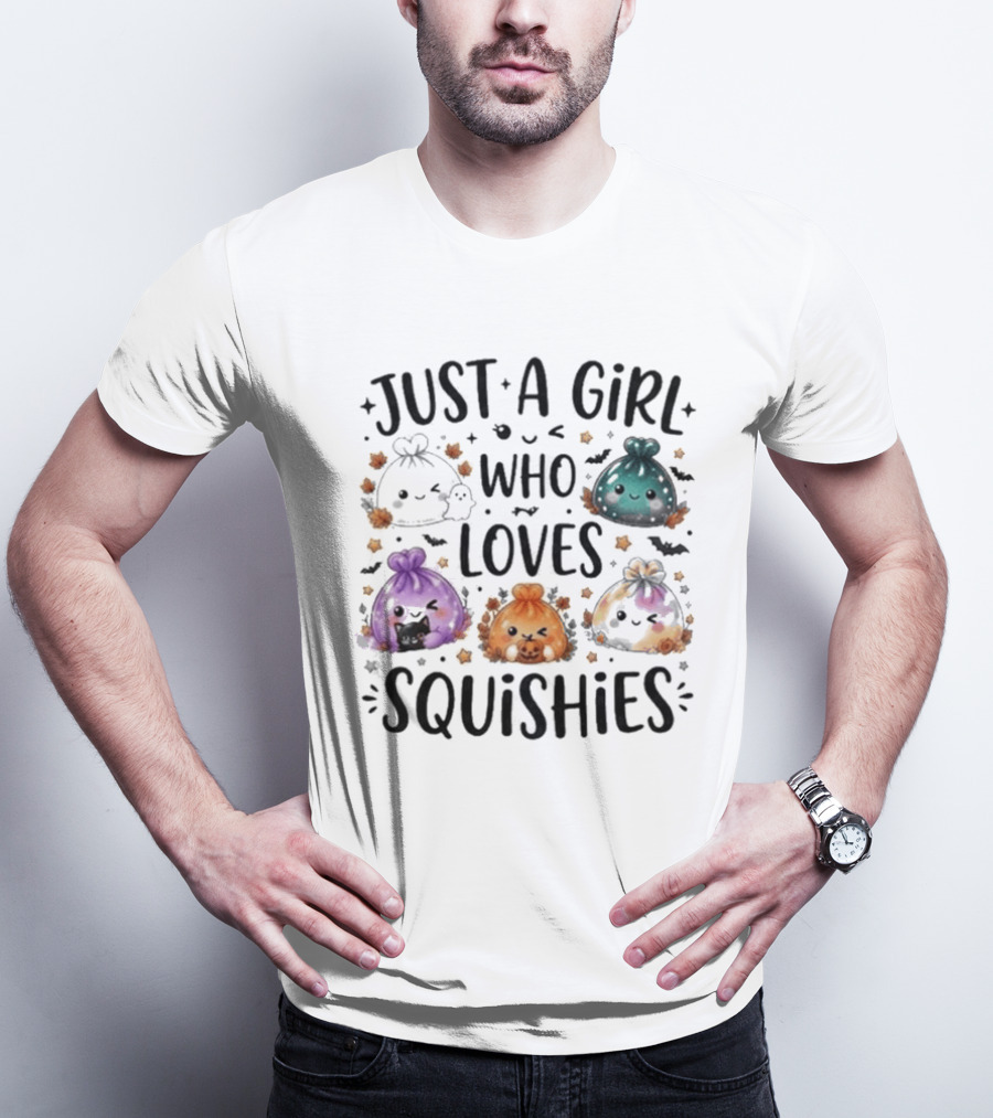 Just A Girl Who Loves Squishies Halloween Cute Kawaii T-Shirt