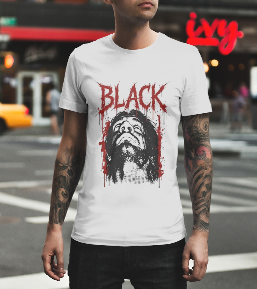 Black Metal Dark Music Band Drenched Red Horror T-Shirt