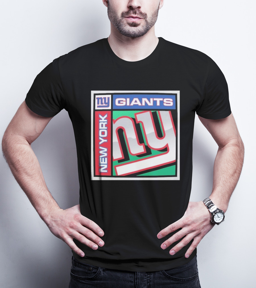 New York Giants '47 Chrome Plate Franklin Vintage Style Football T-Shirt