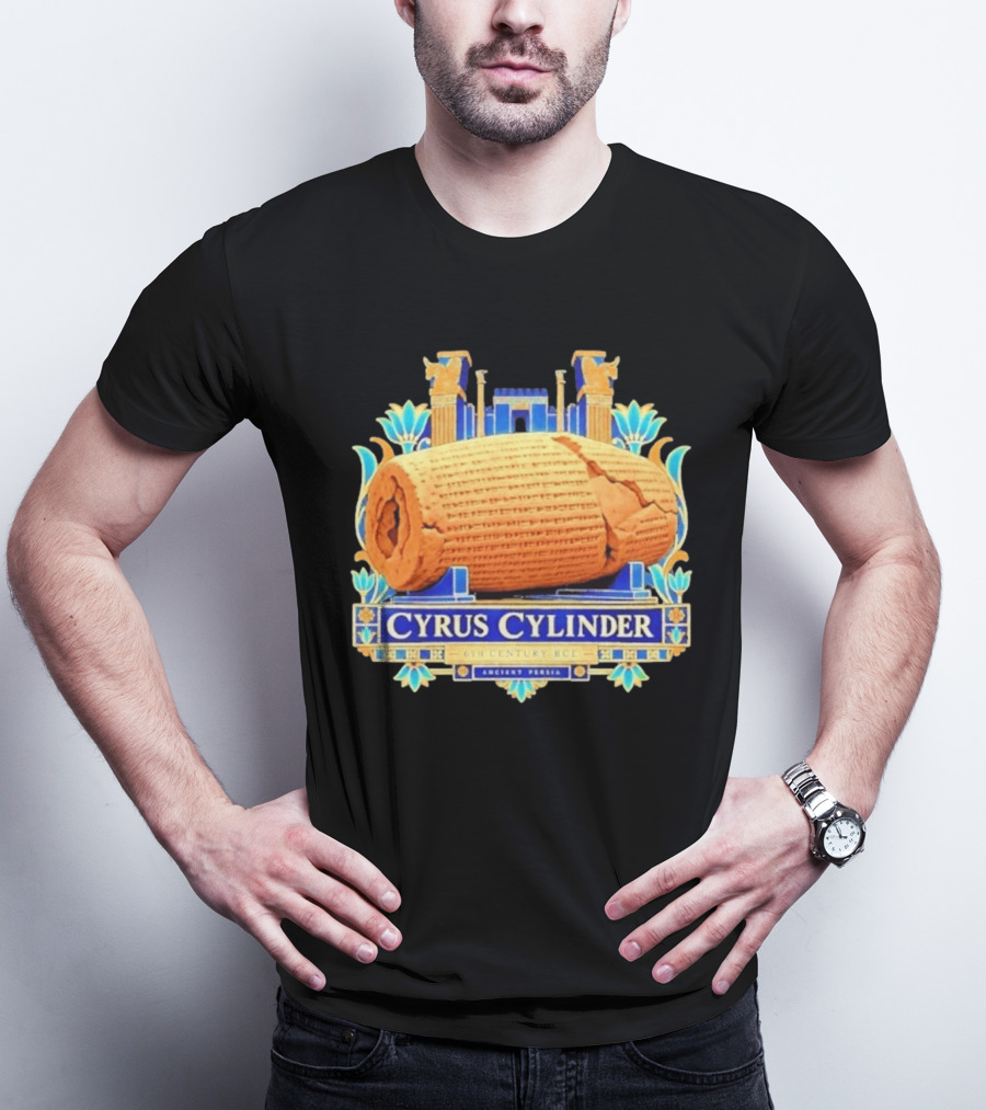 Cyrus Cylinder 6th Century BCE Iconic Ancient Persia Heritage T-Shirt