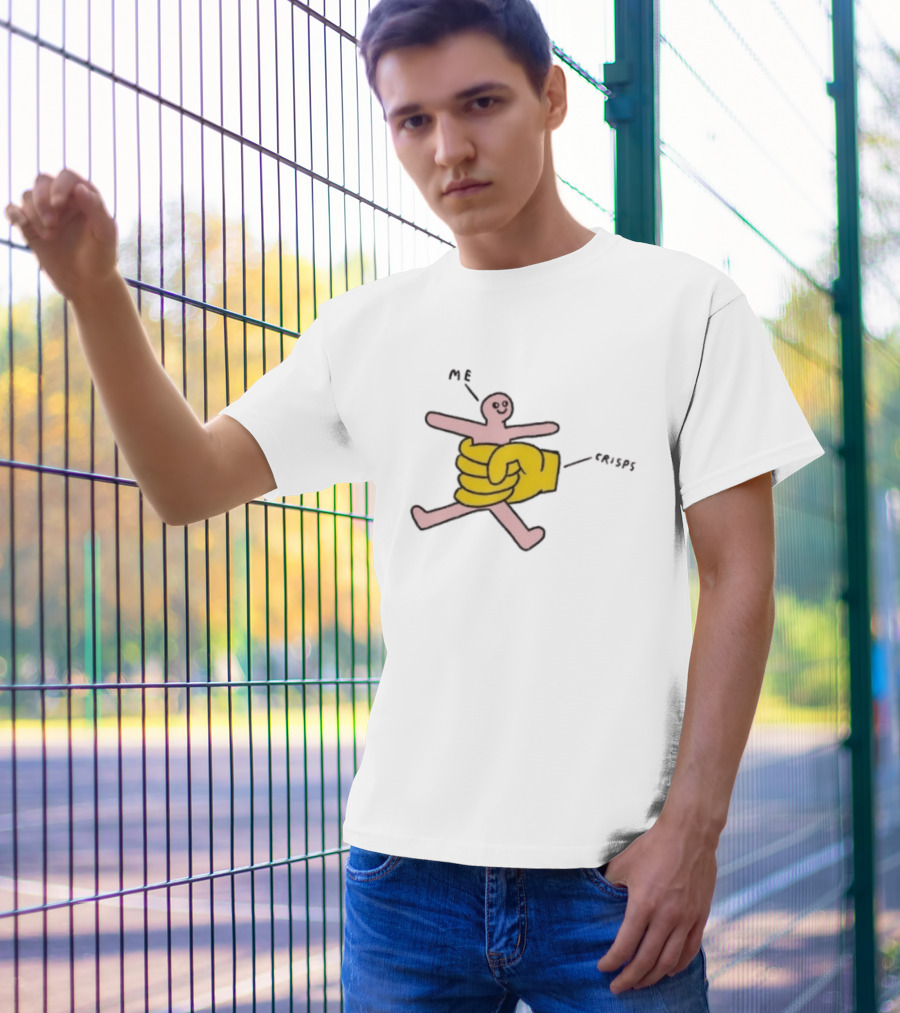 Me Being Held By Crisps Snack Relatable Meme T-Shirt