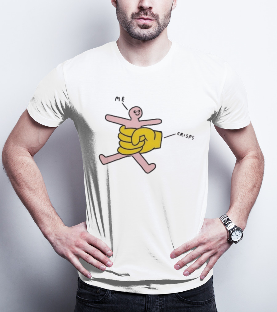 Me Being Held By Crisps Snack Relatable Meme T-Shirt