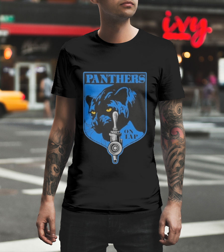 Panthers On Tap Retro Beer Sports T-Shirt
