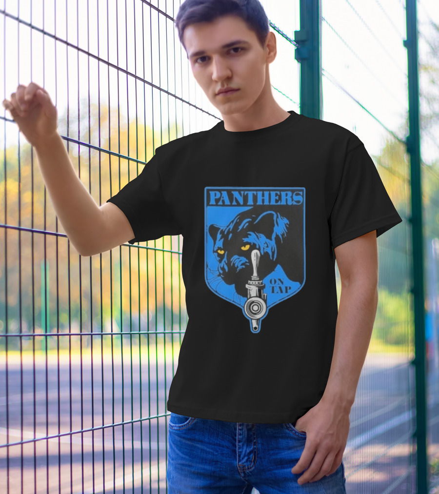 Panthers On Tap Retro Beer Sports T-Shirt