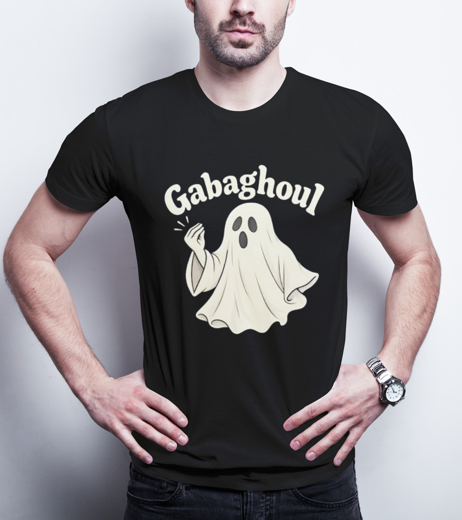 Gabaghoul Italian Ghost With Hand Gesture Spooky Humor T-Shirt