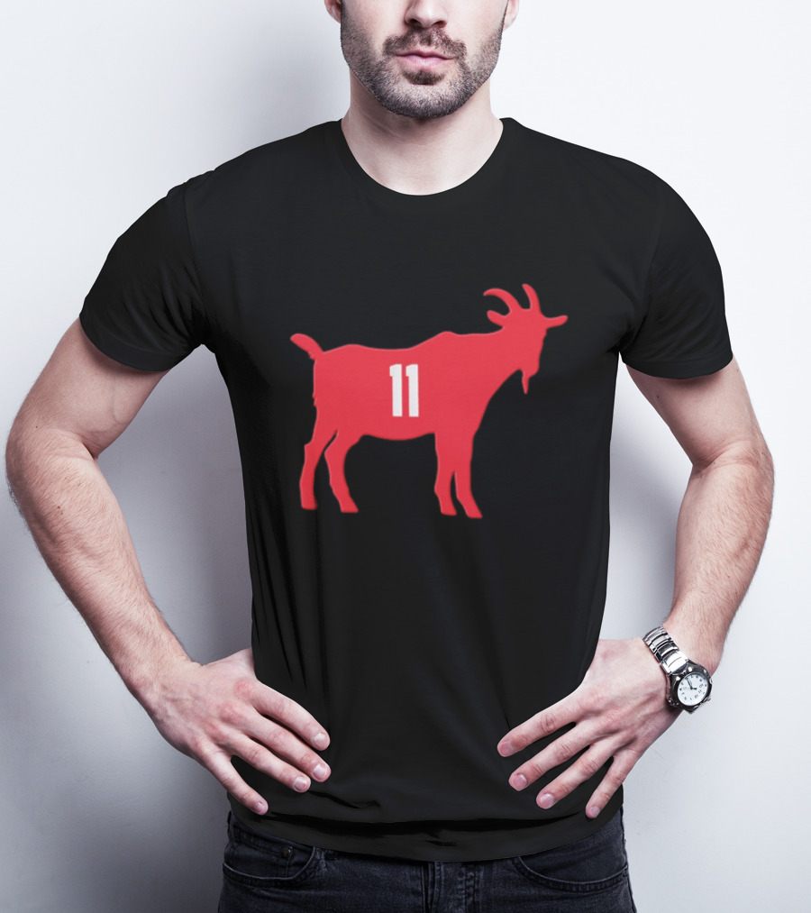 GOAT 11 Cleveland Guardians MLB Red Goat T-Shirt