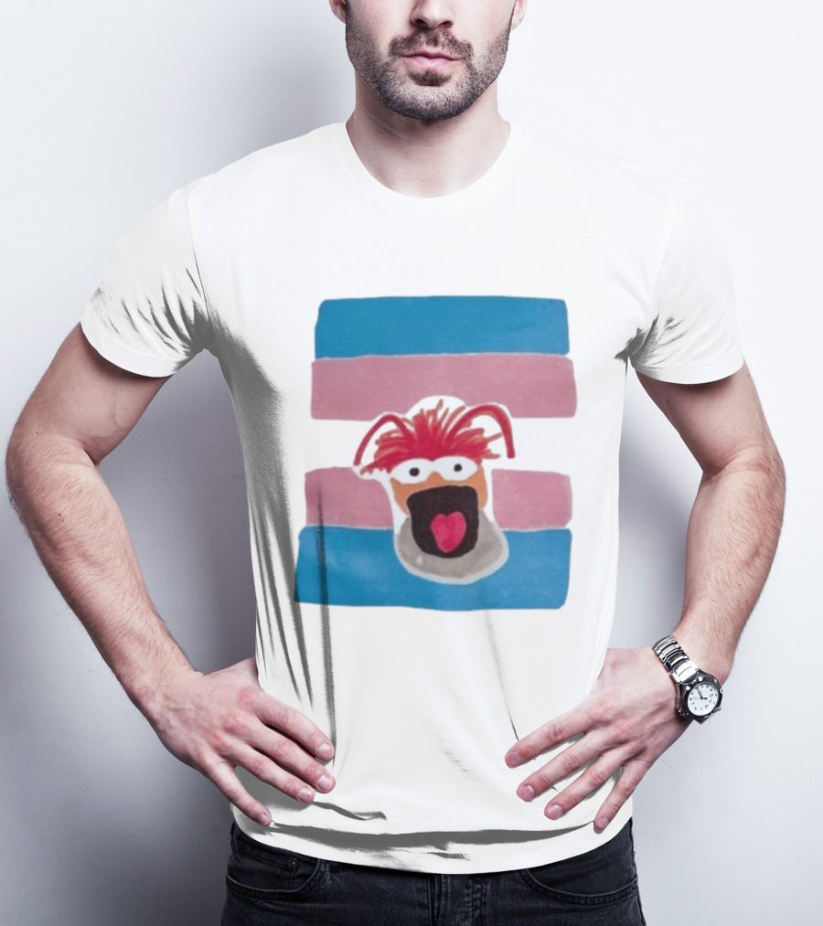 Pepe The King Prawn Muppets Transgender Pride Trans Flag T-Shirt