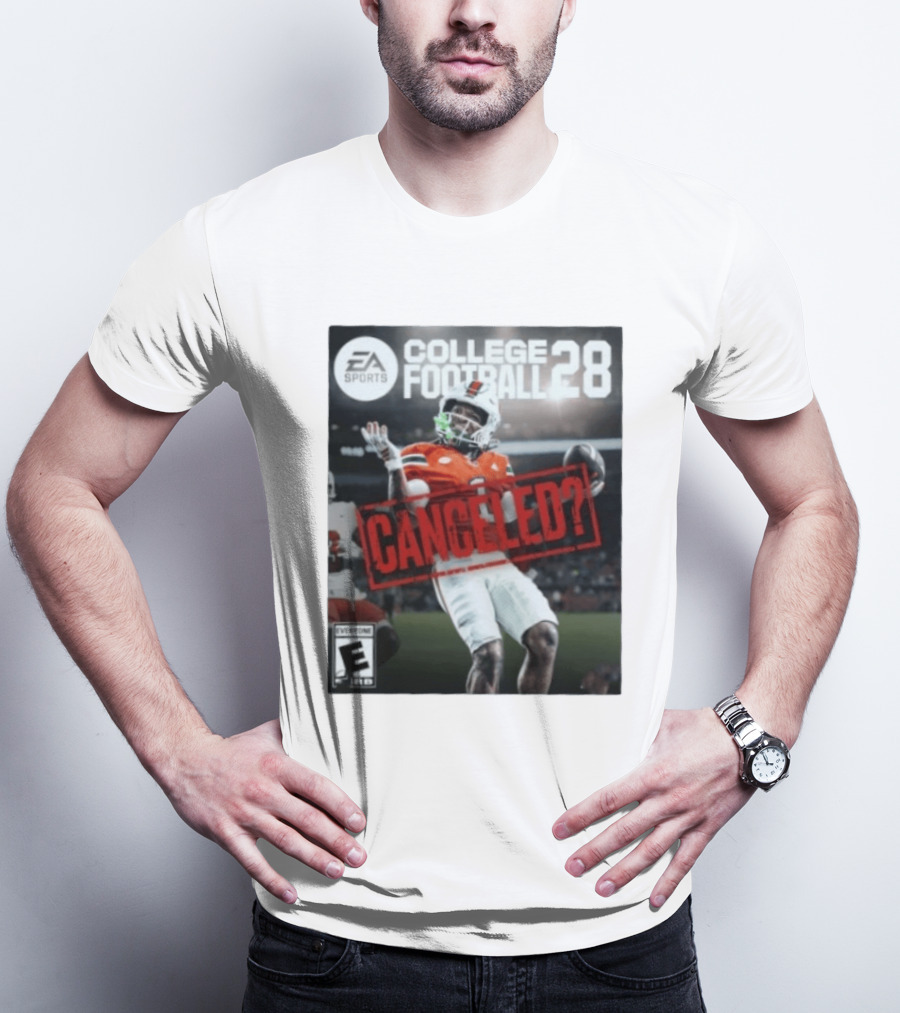 EA Sports College Football 28 Canceled Miami Hurricanes Player T-Shirt