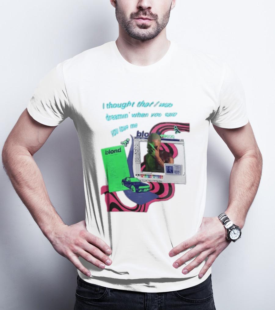 Frank Ocean Blond I Thought That I Was Dreamin Graphic With Green Flyer And Car T-Shirt