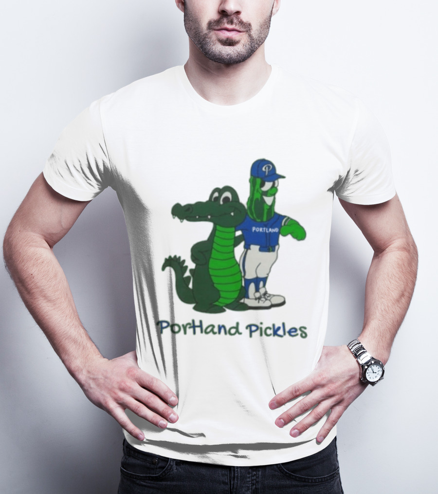Portland Pickles And Gator Baseball Team Mascots T-Shirt