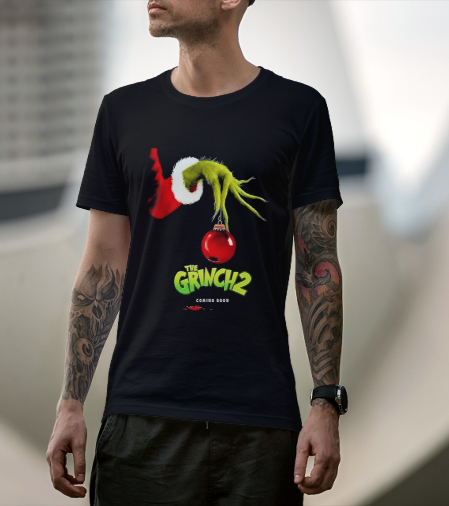 The Grinch 2 Coming Soon Christmas Movie Santa Hat Ornament T-Shirt