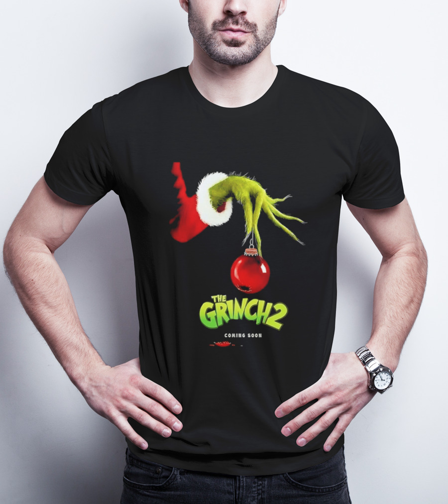 The Grinch 2 Coming Soon Christmas Movie Santa Hat Ornament T-Shirt