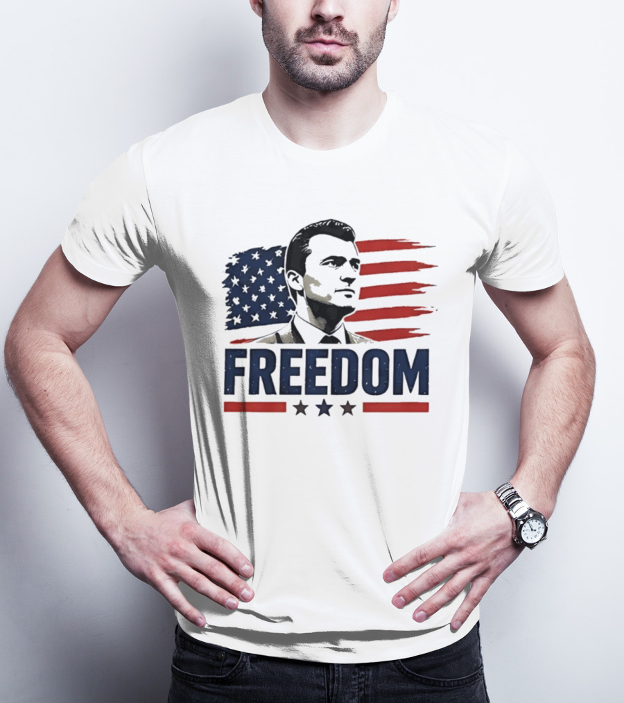 Patriotic Freedom American Flag Stars Vivek Ramaswamy T-Shirt
