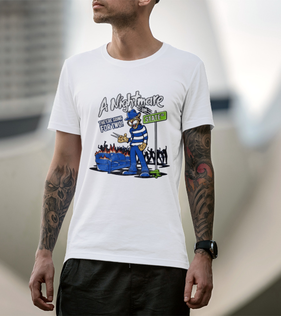 A Nightmare On State Wildcats They're Going For Two T-Shirt