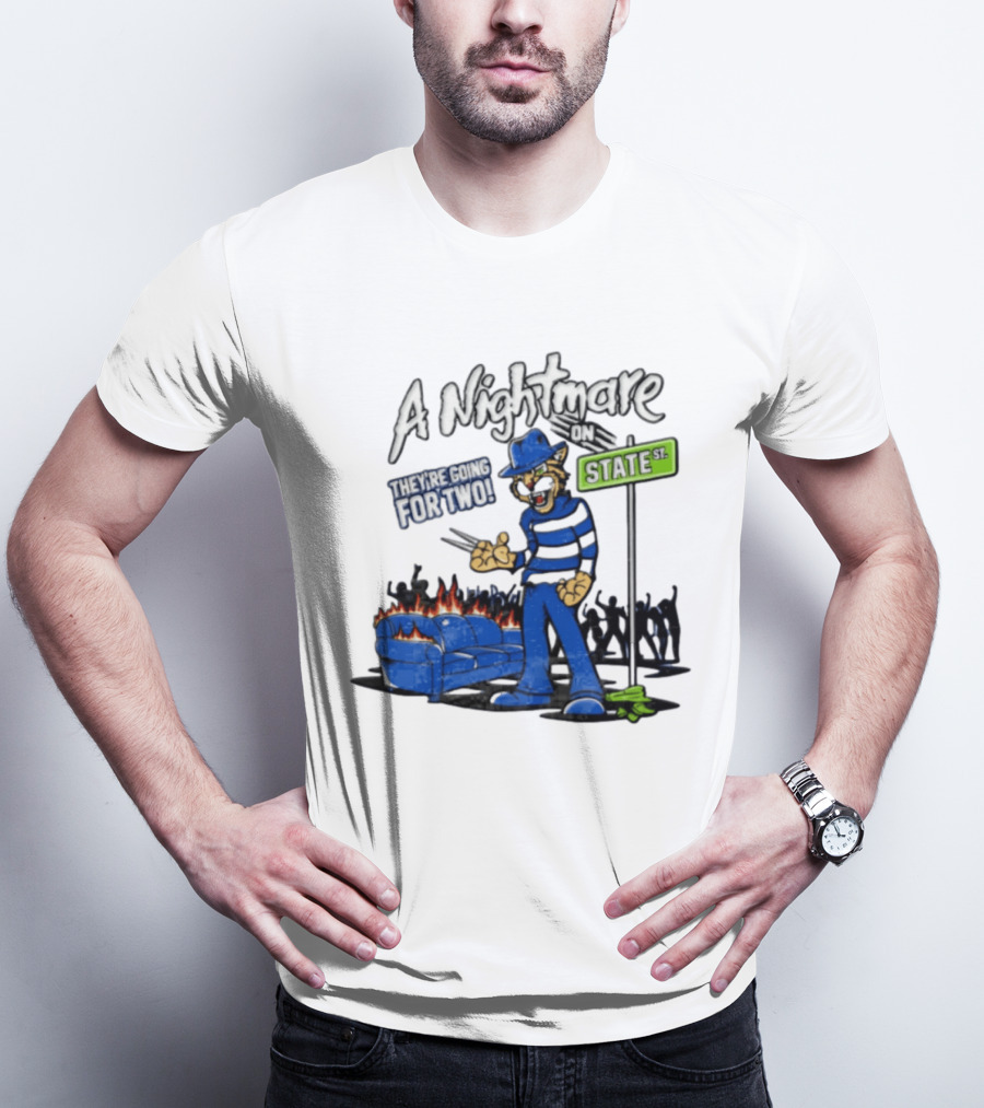 A Nightmare On State Wildcats They're Going For Two T-Shirt
