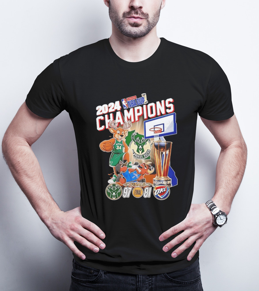 2024 NBA Cup Champions Milwaukee Bucks 97 81 Final T-Shirt