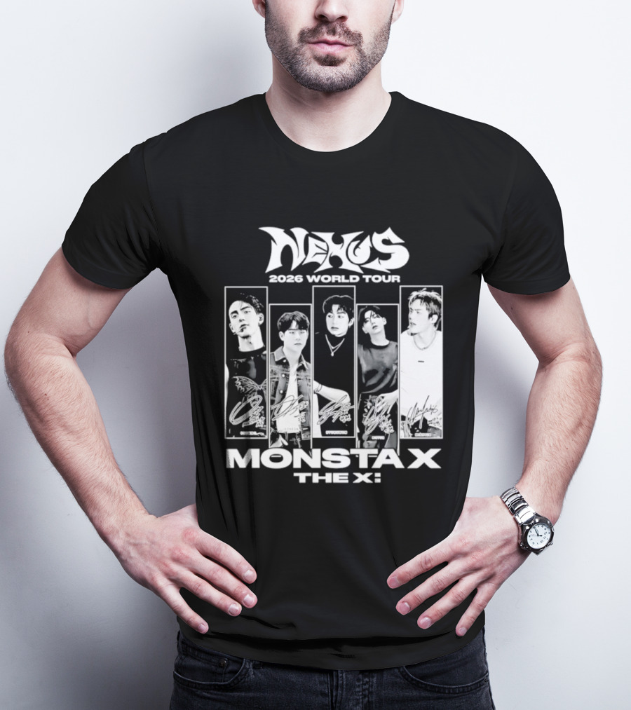 Nexus 2026 World Tour Monsta X With Shownu Jooheon Hyungwon Kihyun Minhyuk T-Shirt