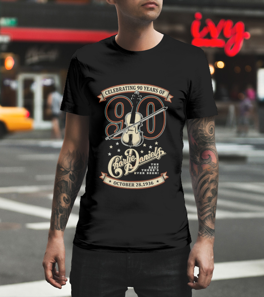 Celebrating 90 Years Of Charlie Daniels The Best There's Ever Been 1936 October 2026 T-Shirt