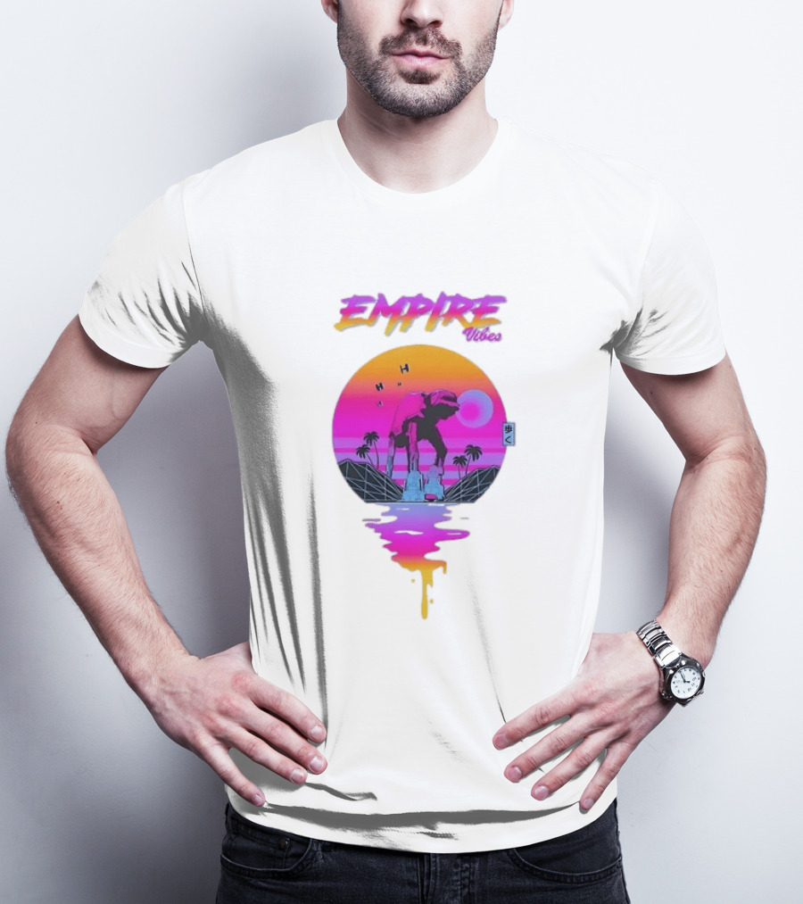 Empire Vibes AT AT Walker Star Wars Sunset T-Shirt