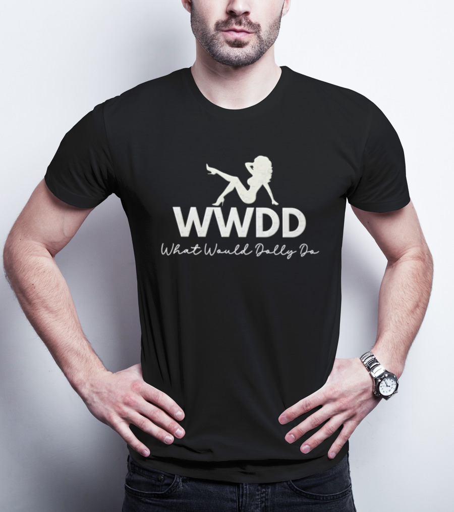 WWDD What Would Dolly Do Retro Pin Up T-Shirt