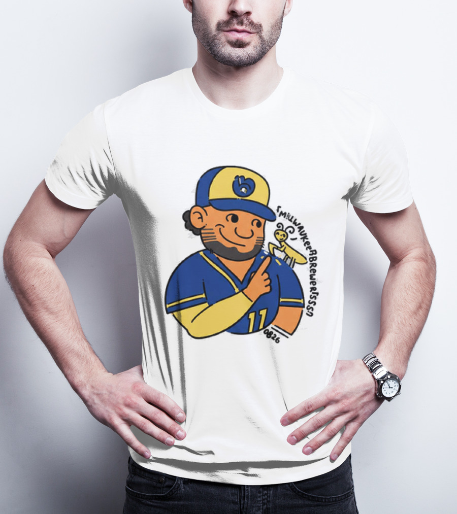 Brewers Jackson Chourio Praying Mantis Cartoon Baseball Fan T-Shirt